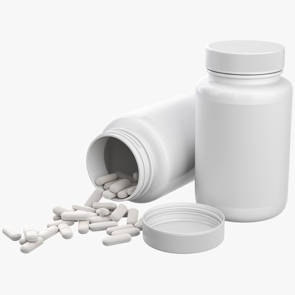 modelo 3d Frasco de medicina con pastillas - TurboSquid 2151582
