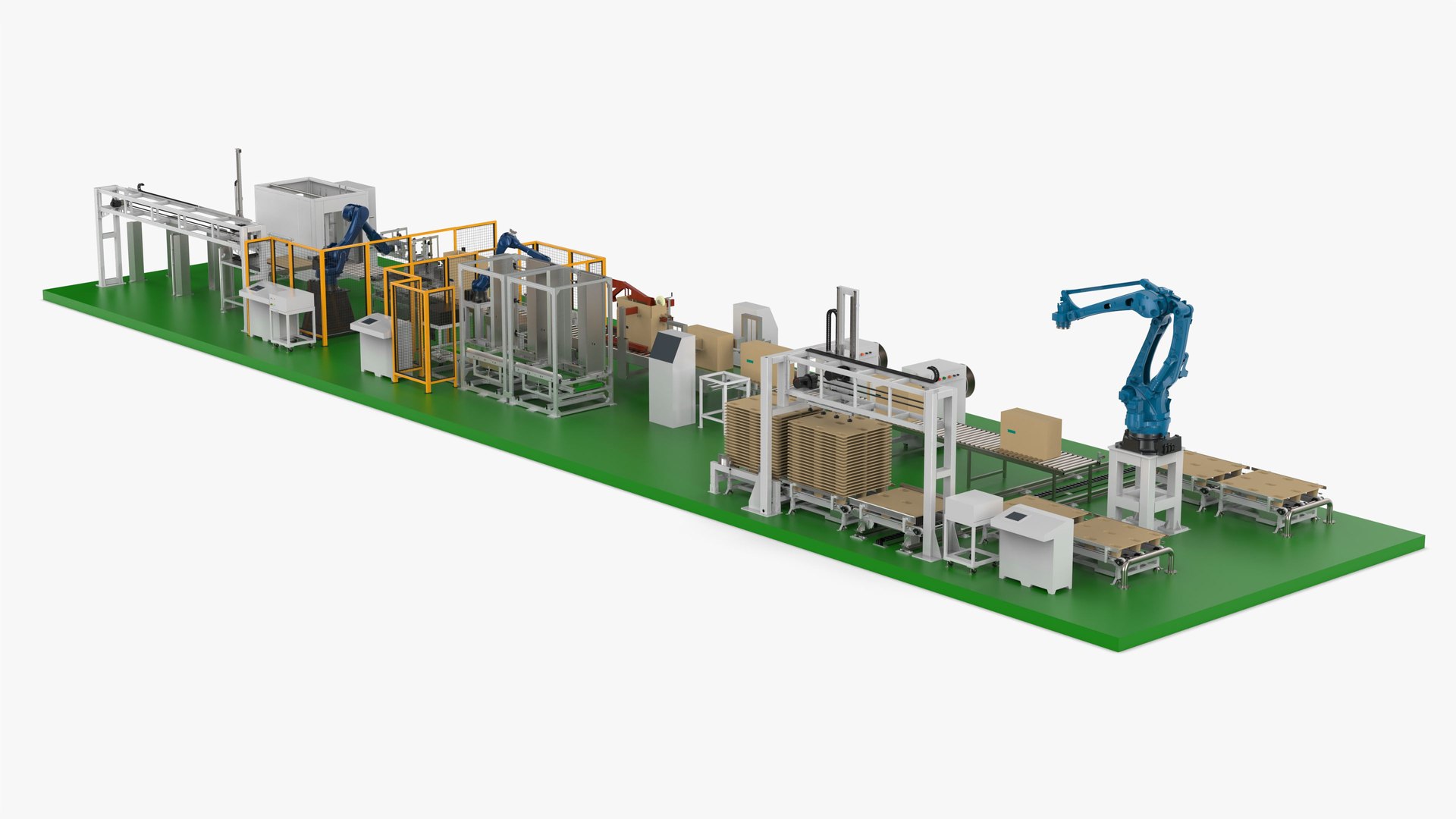Fully Automatic Air Conditioners Packaging Line 3D Model - TurboSquid ...