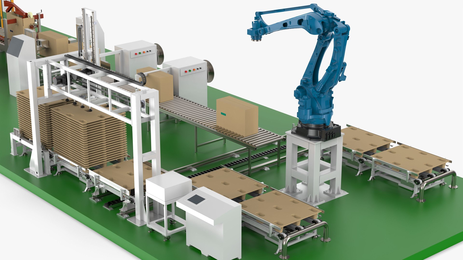 Fully Automatic Air Conditioners Packaging Line 3D Model - TurboSquid ...