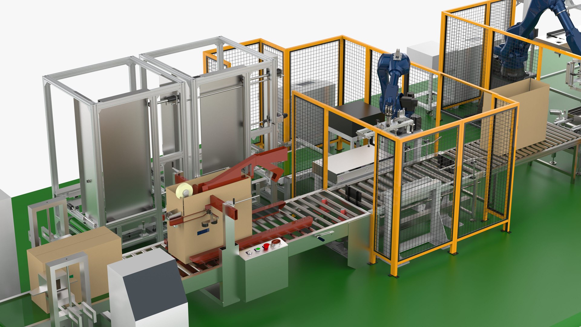 Fully Automatic Air Conditioners Packaging Line 3D Model - TurboSquid ...