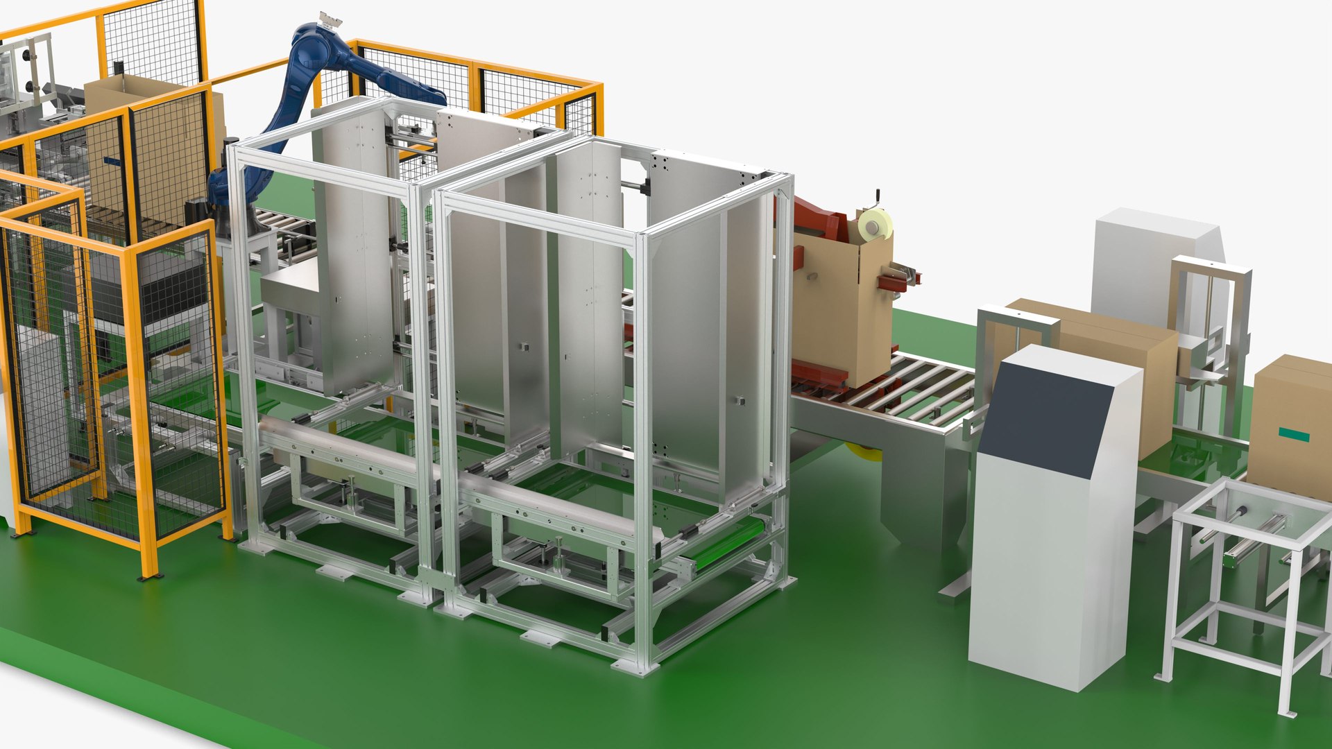Fully Automatic Air Conditioners Packaging Line 3D Model - TurboSquid ...