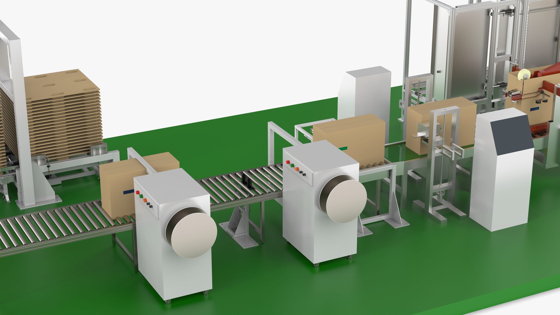 Fully Automatic Air Conditioners Packaging Line 3D Model - TurboSquid ...