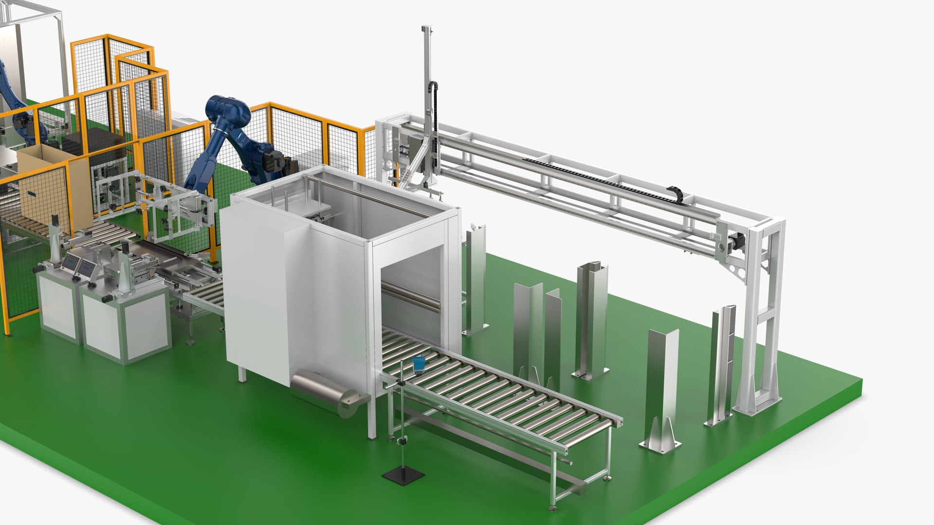Fully Automatic Air Conditioners Packaging Line 3D Model - TurboSquid ...
