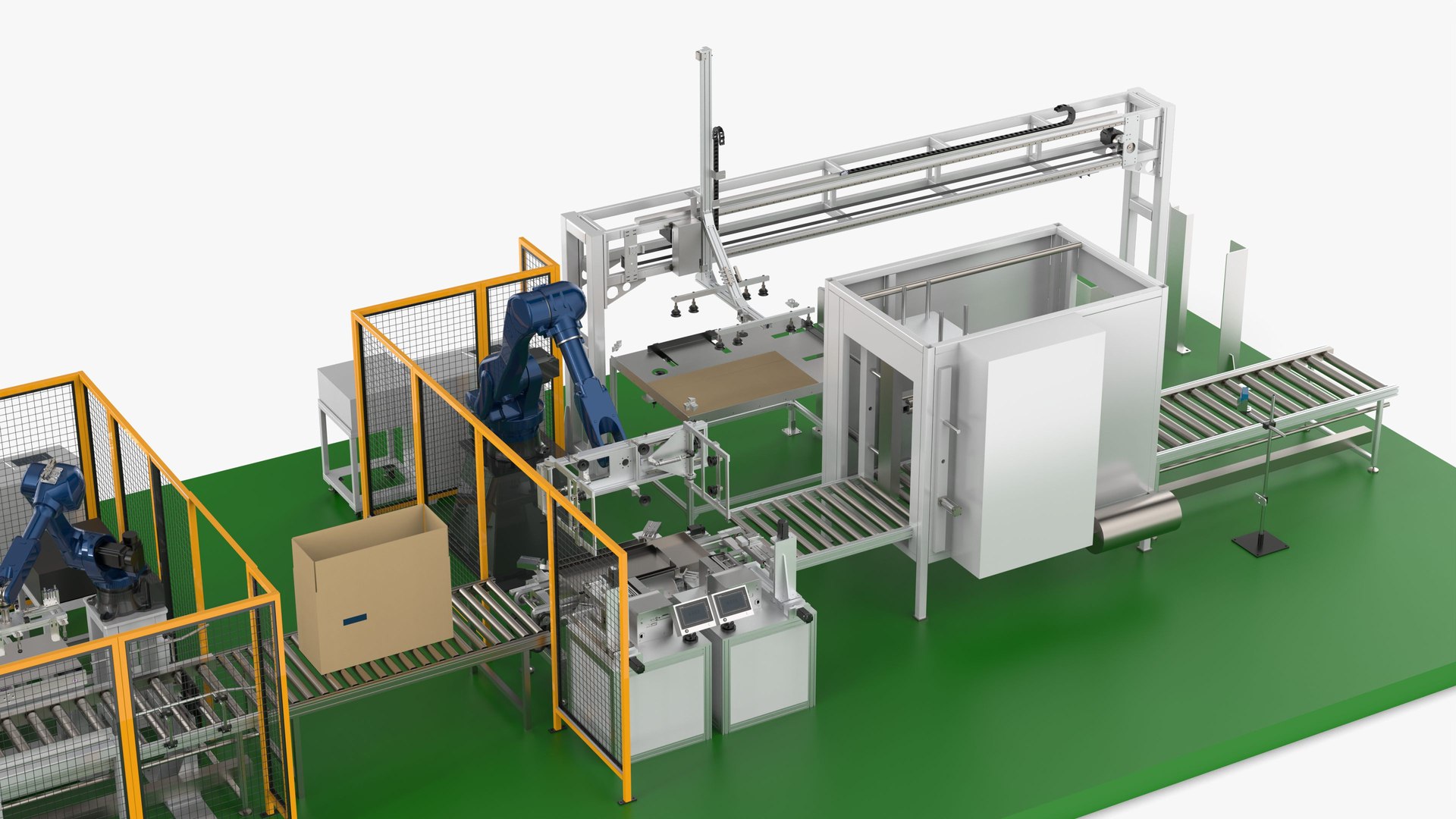 Fully Automatic Air Conditioners Packaging Line 3D Model - TurboSquid ...