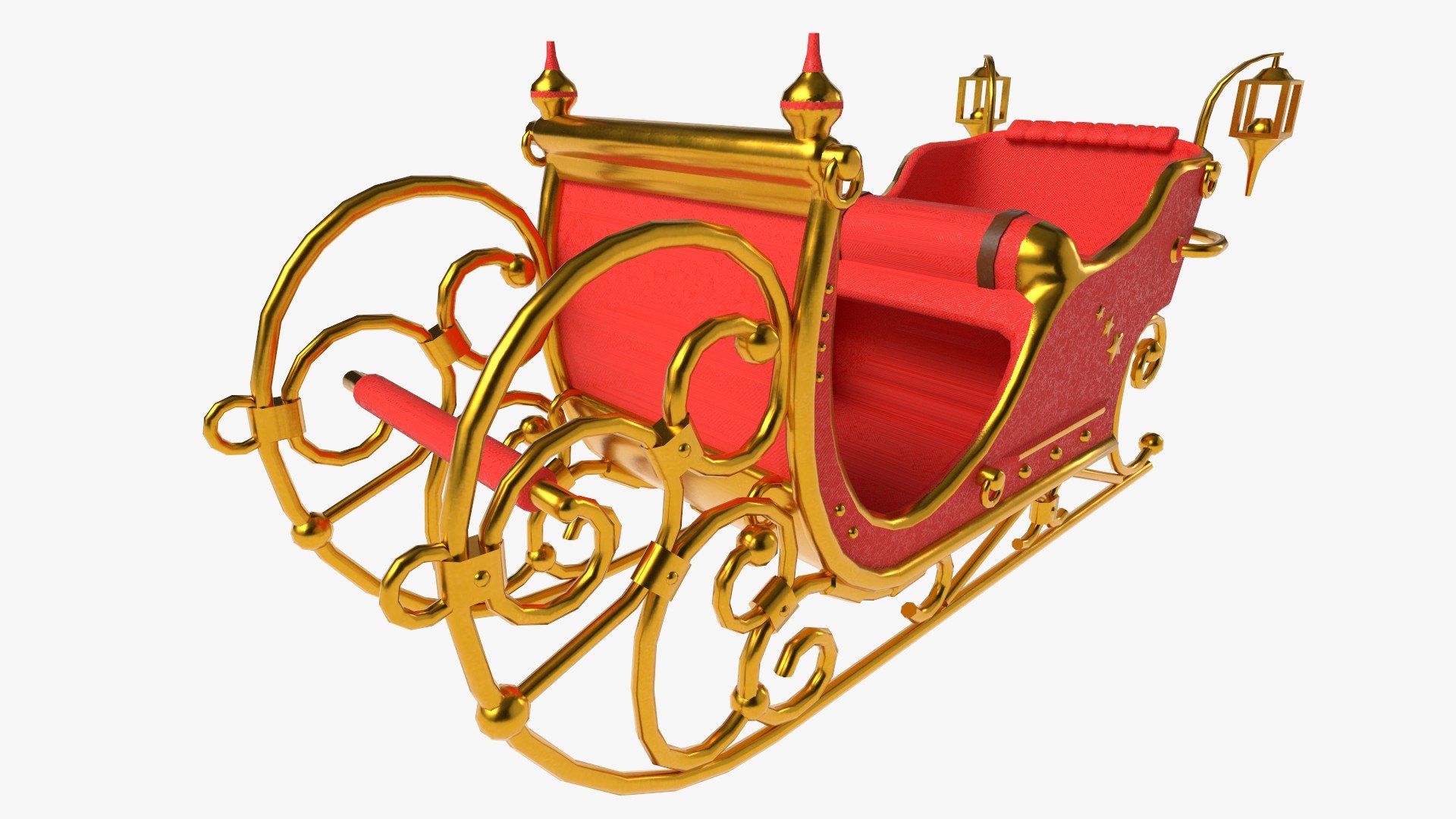 3D Sledge For Santa Claus - TurboSquid 2162102