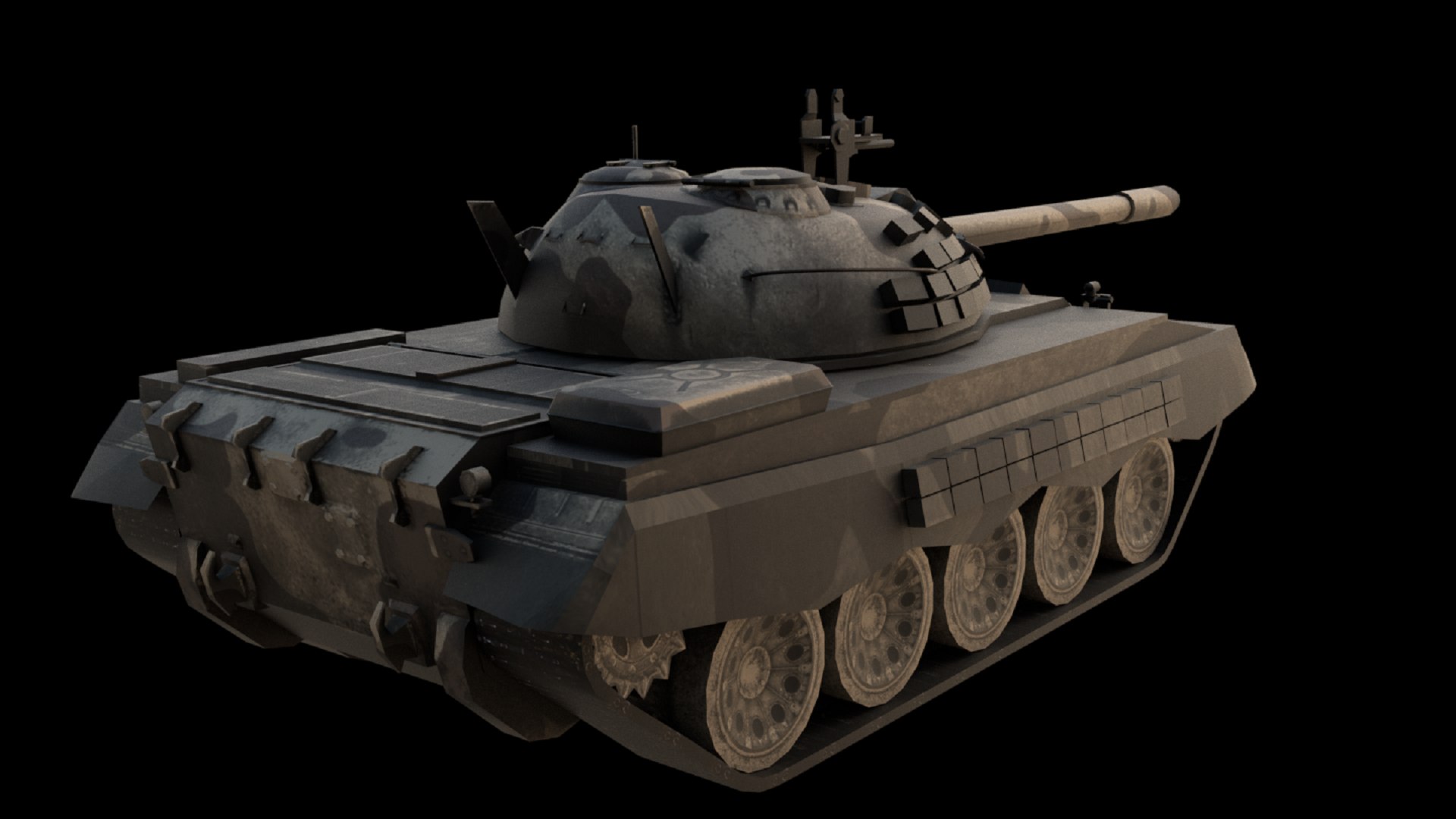 T 55 BF3 Tank 3D Model Classic Battle Ready Armor Model - TurboSquid ...