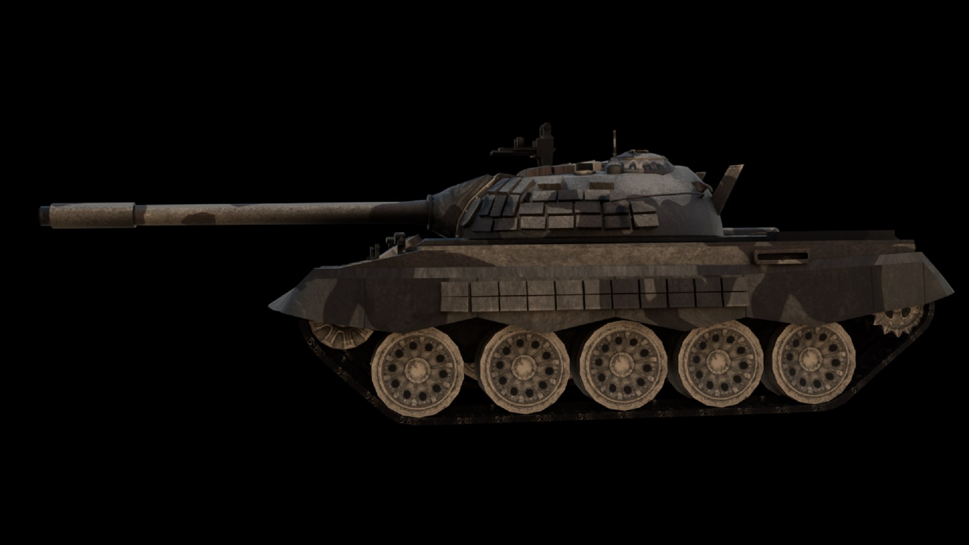 T 55 BF3 Tank 3D Model Classic Battle Ready Armor Model - TurboSquid ...