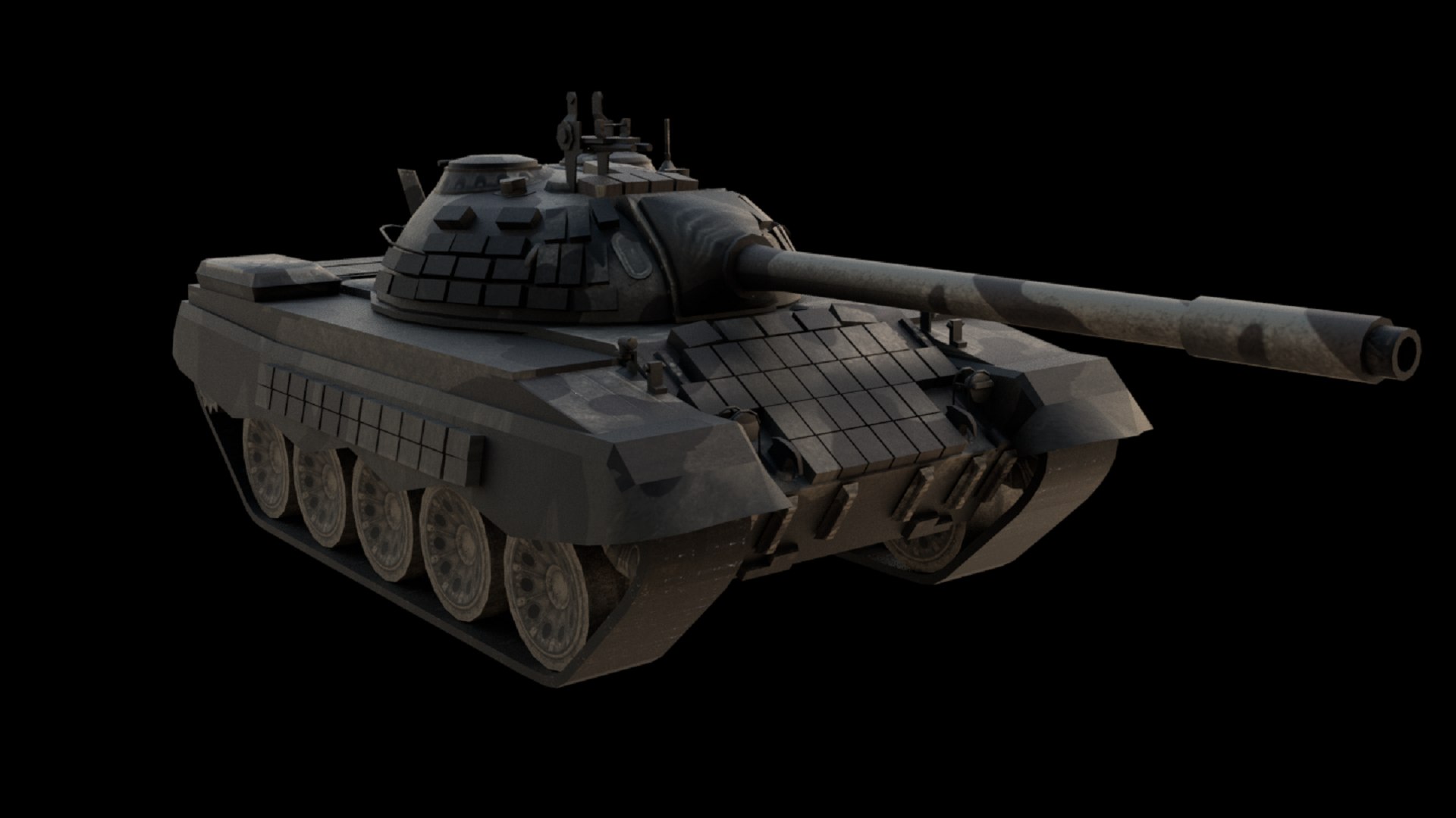 T 55 BF3 Tank 3D Model Classic Battle Ready Armor Model - TurboSquid ...