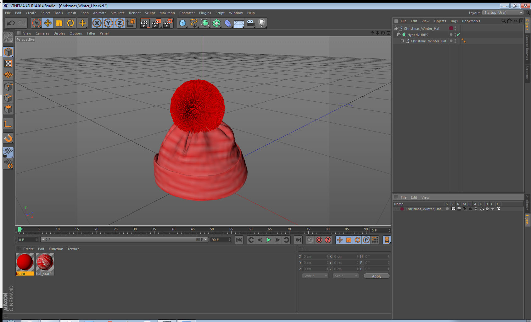 3D winter christmas hat model - TurboSquid 1358174