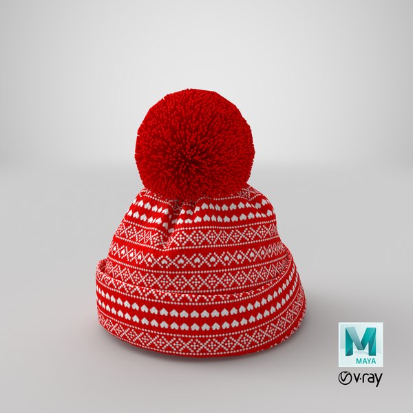 3D winter christmas hat model - TurboSquid 1358174