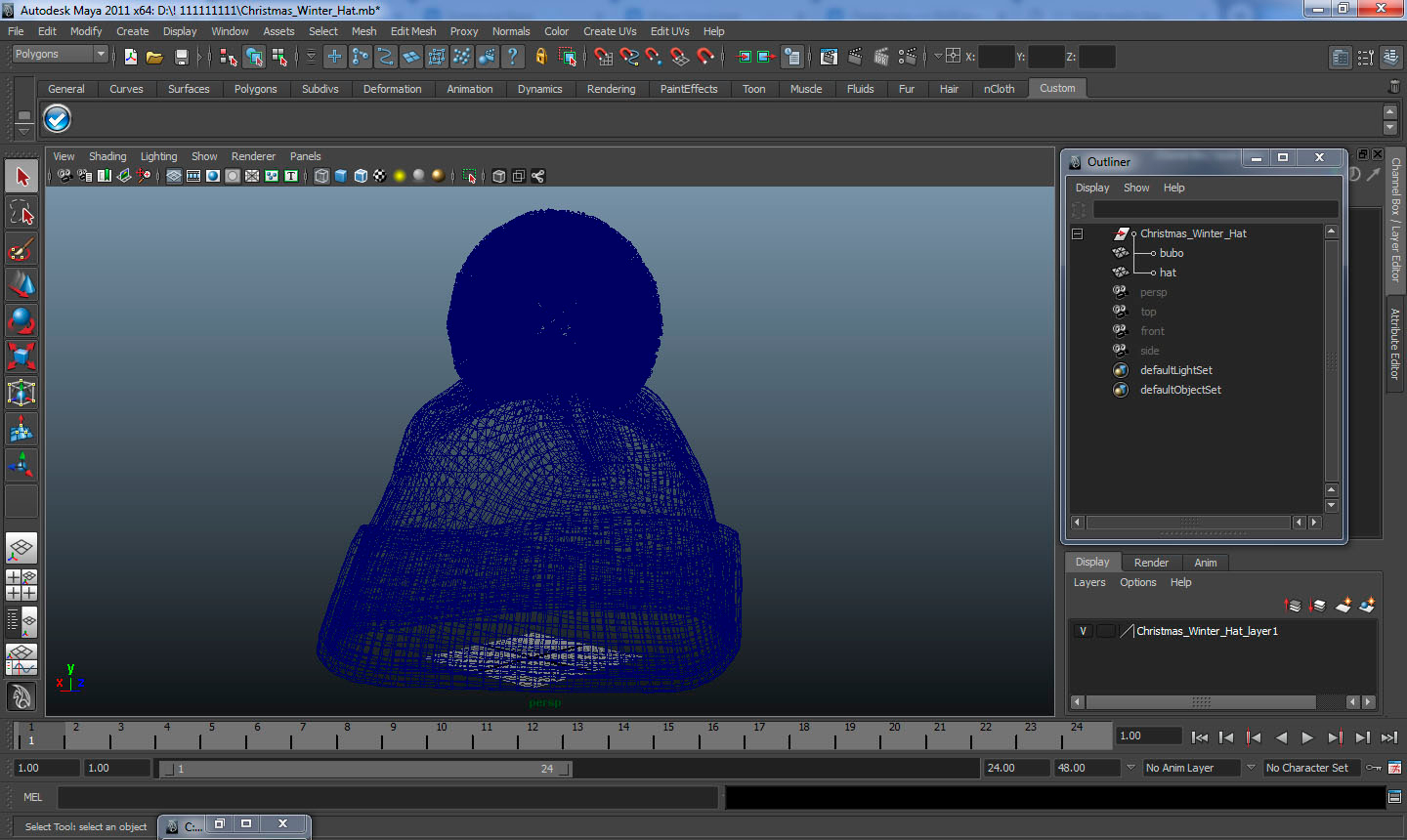 3D winter christmas hat model - TurboSquid 1358174