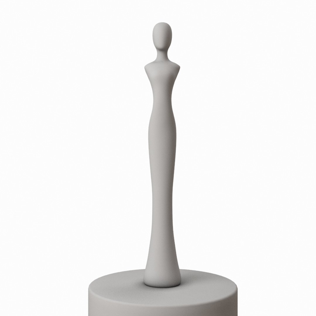 3d Model Statue Gold