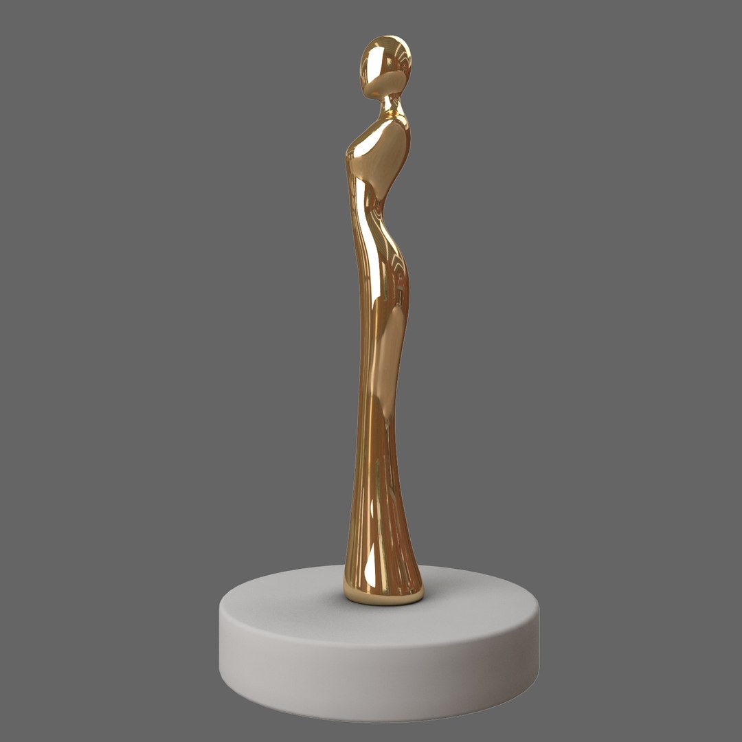 3d Model Statue Gold