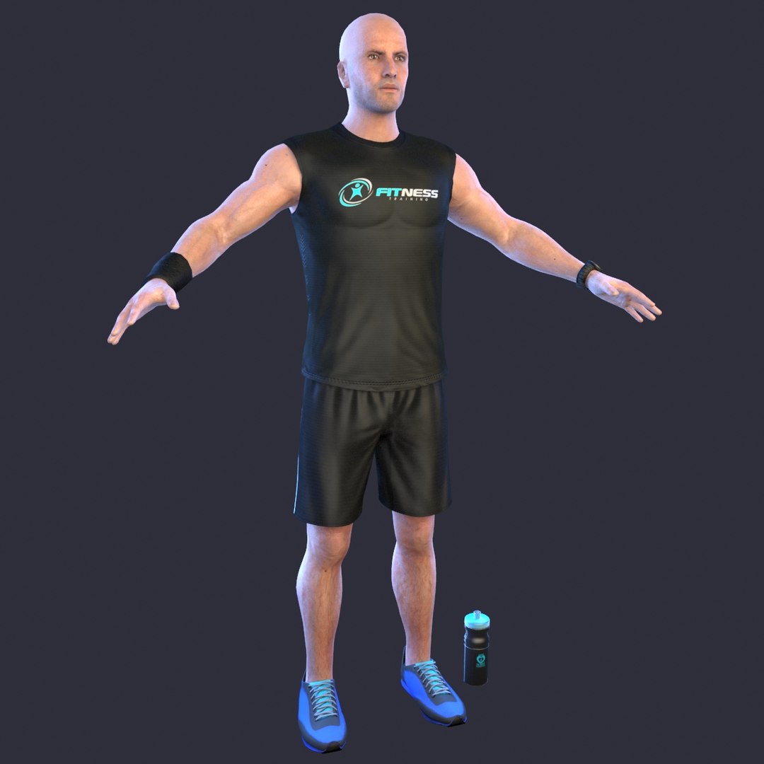 3D gym athlete model - TurboSquid 1430754