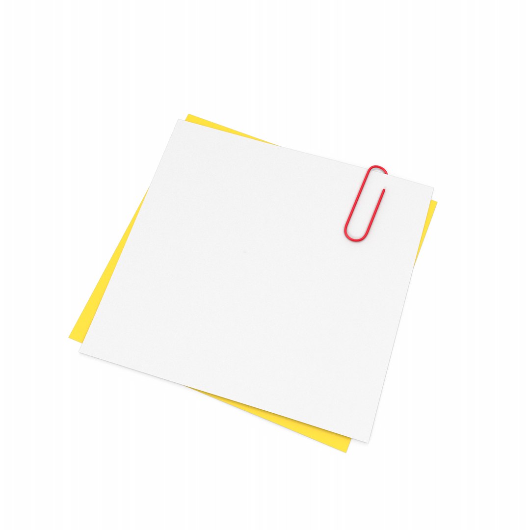 3D model Colored Papers With Paper Clip - TurboSquid 1854609