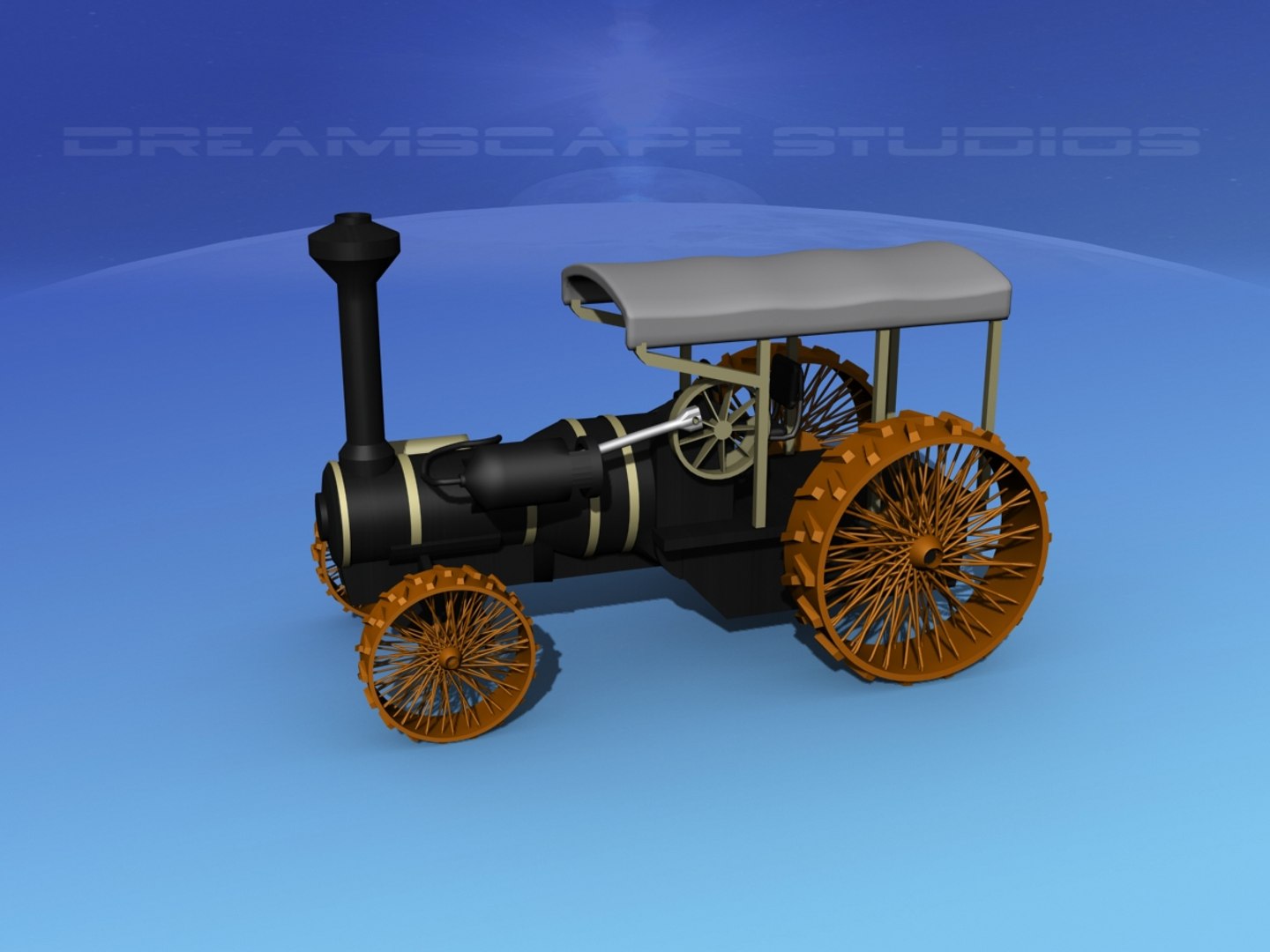 3d Model Tractor Steam