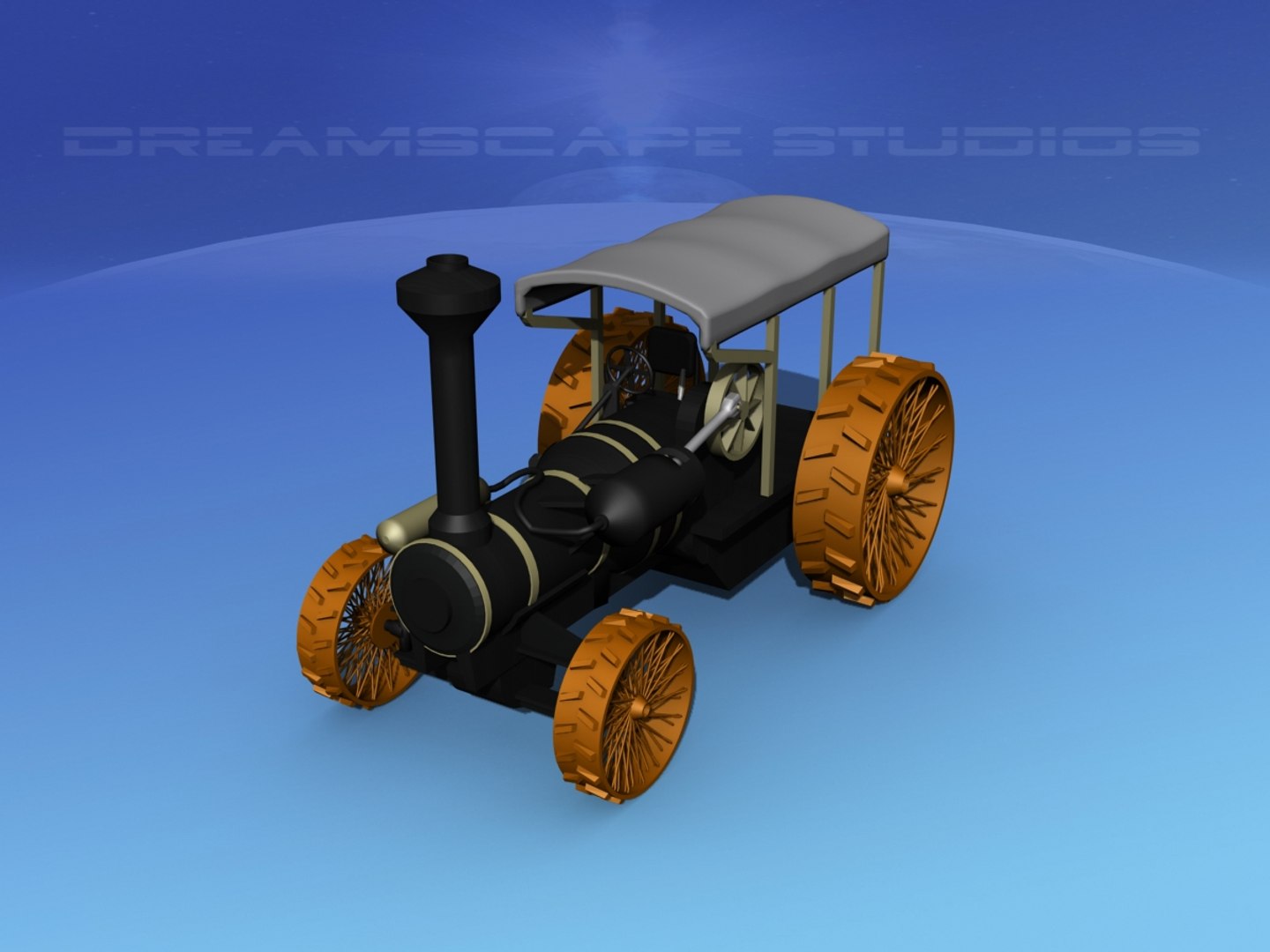 3d Model Tractor Steam