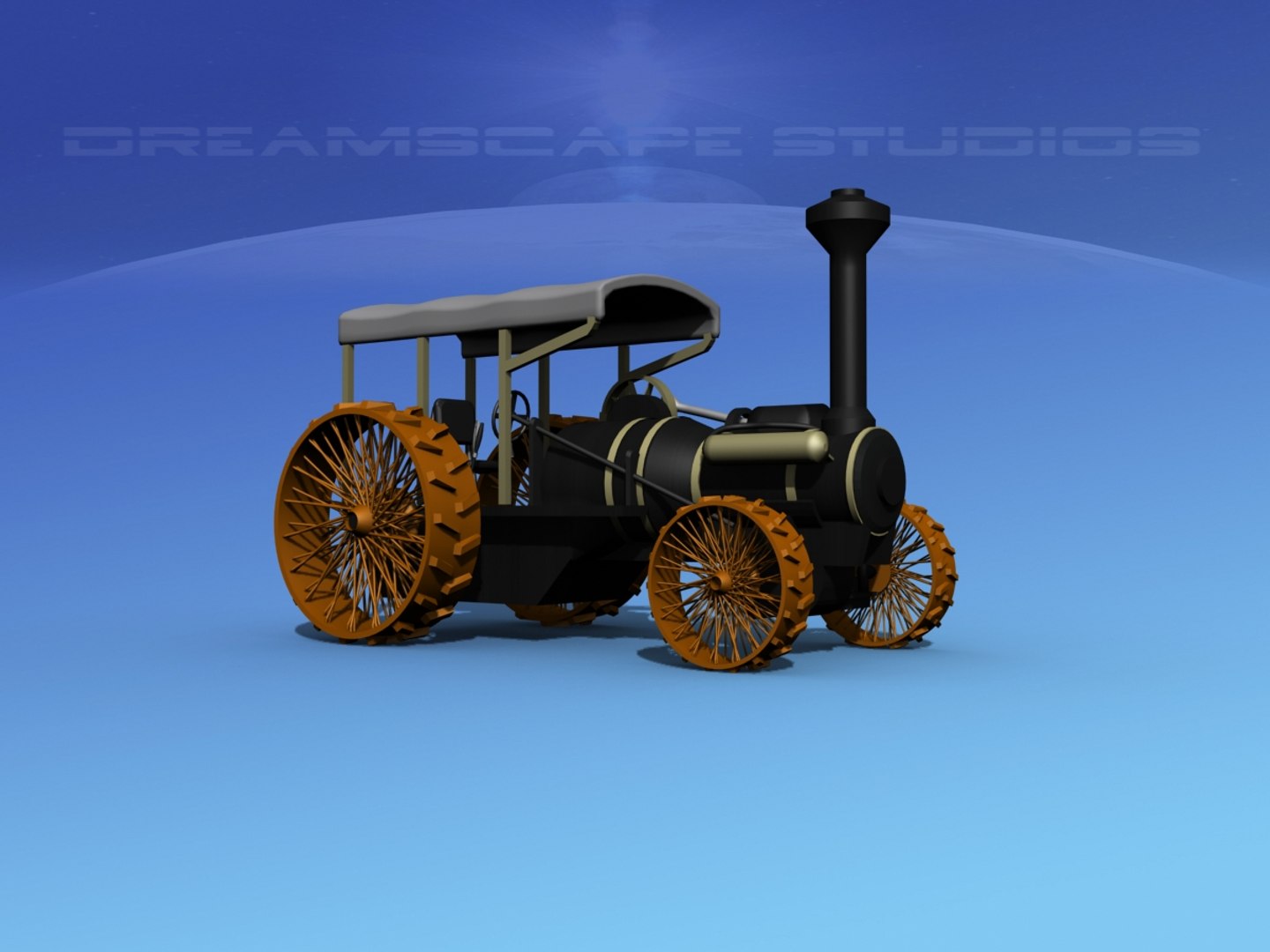 3d Model Tractor Steam