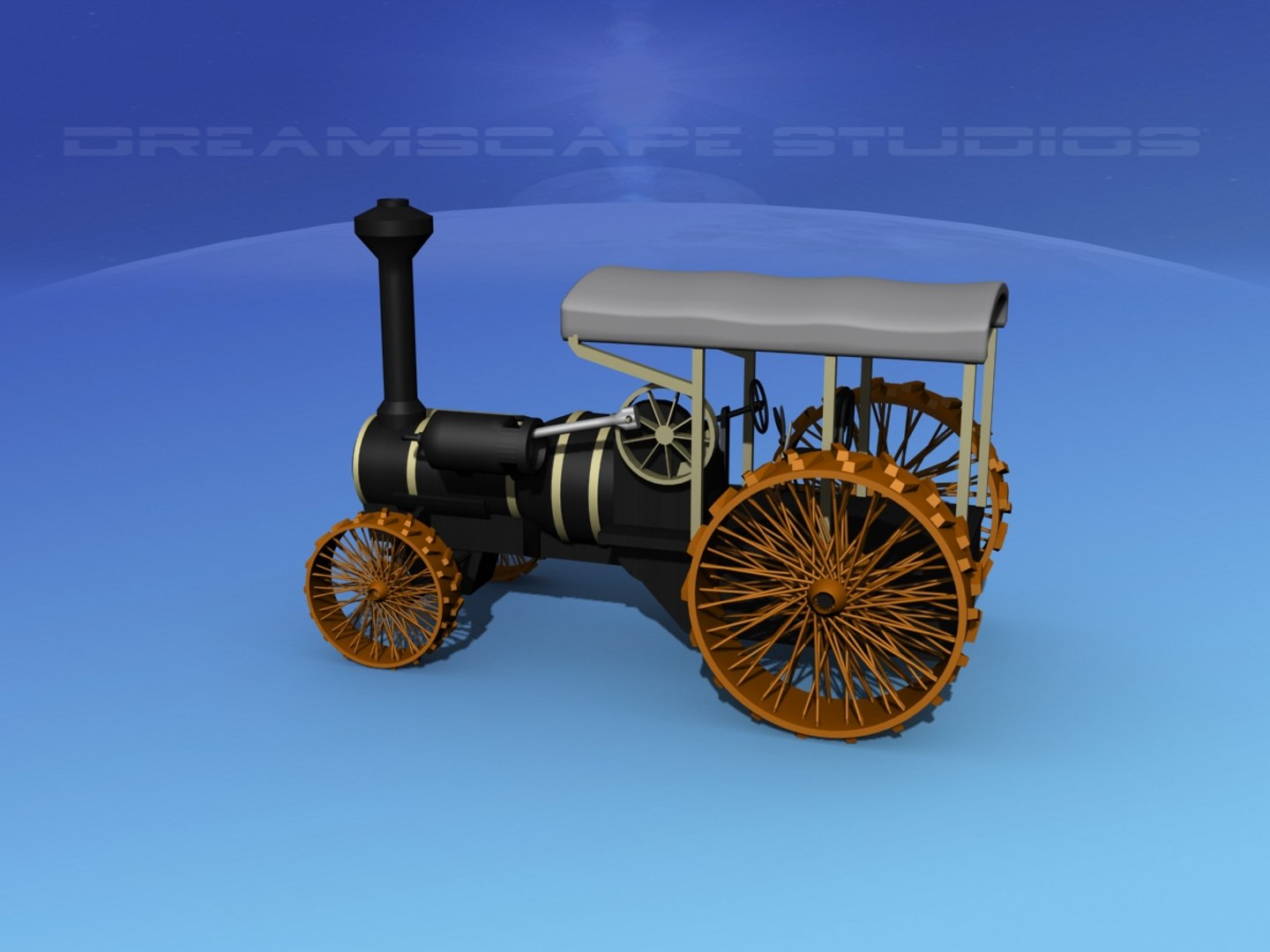3d Model Tractor Steam