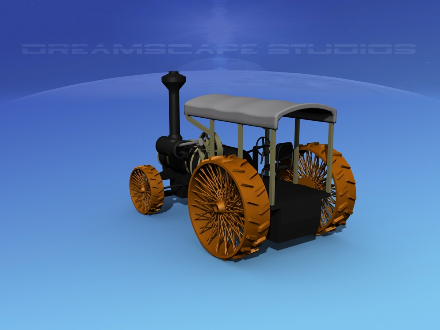 3d Model Tractor Steam