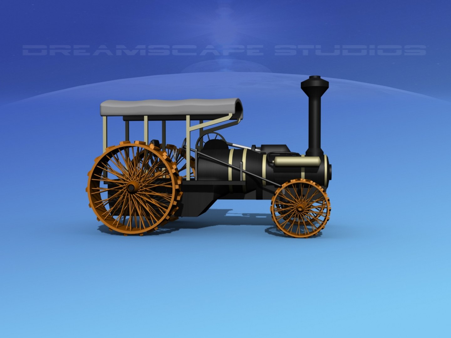 3d Model Tractor Steam