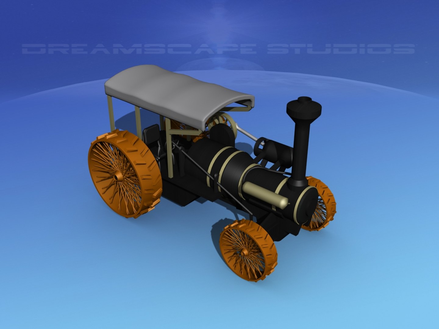 3d Model Tractor Steam