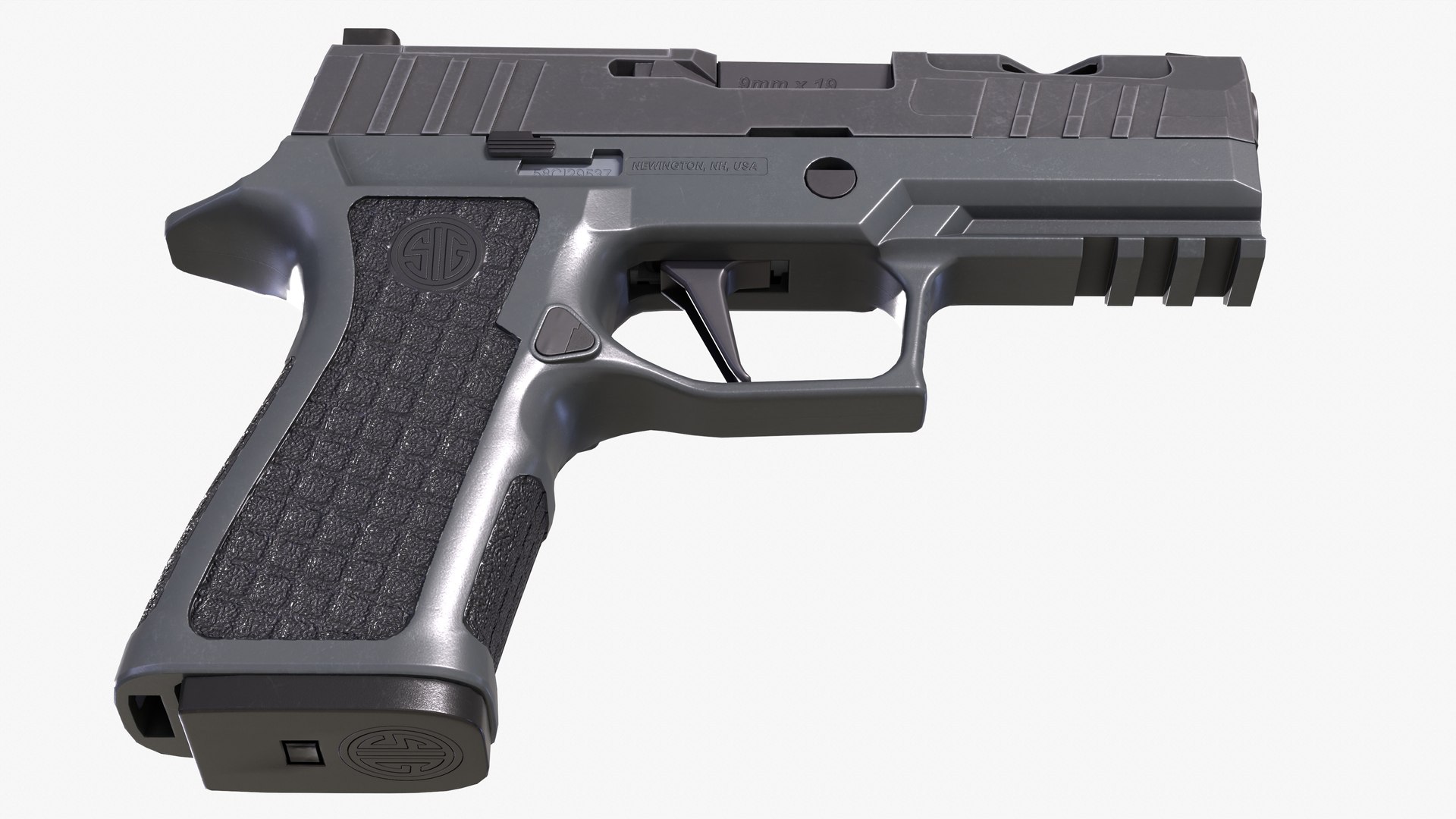 SigSauerP320 Xcompact Specter Low Poly All Details 3D Model ...