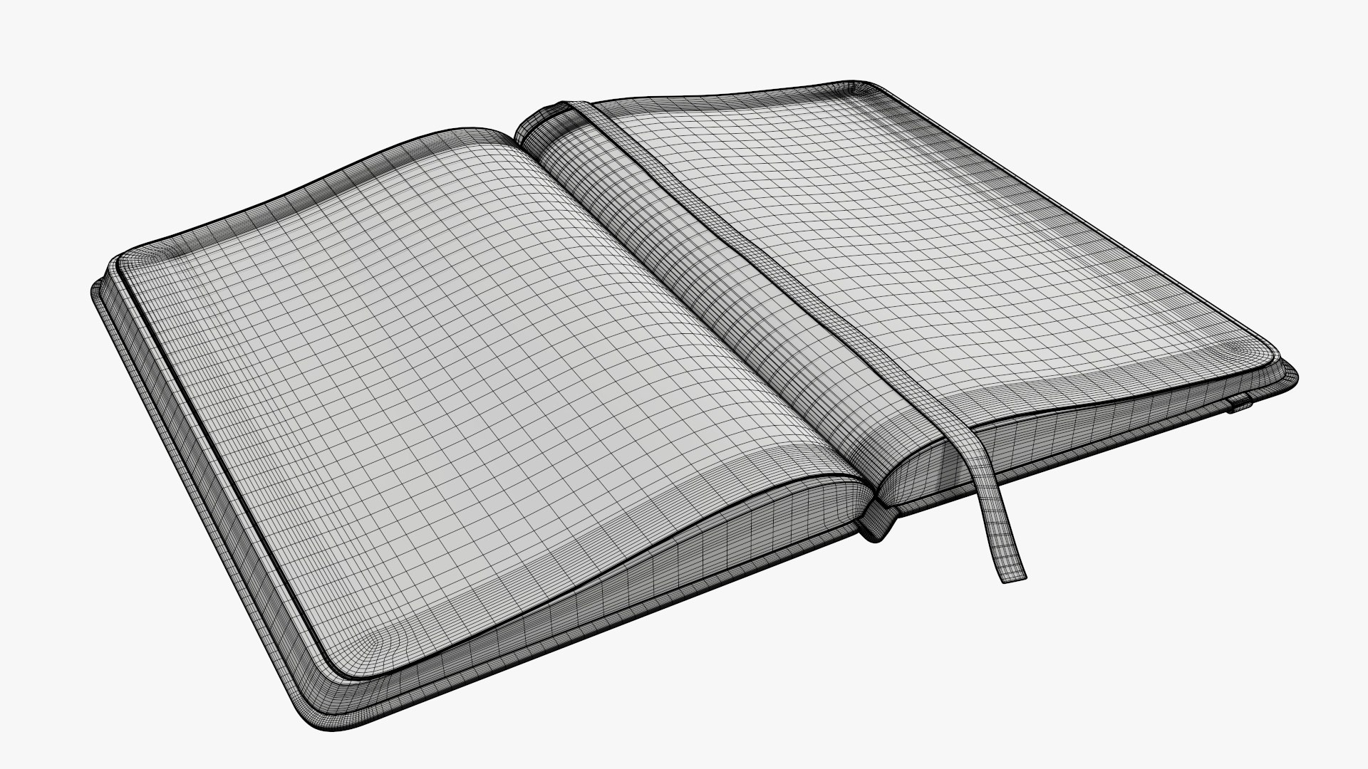 3D Model Hardcover Strap Notebook - TurboSquid 1615581