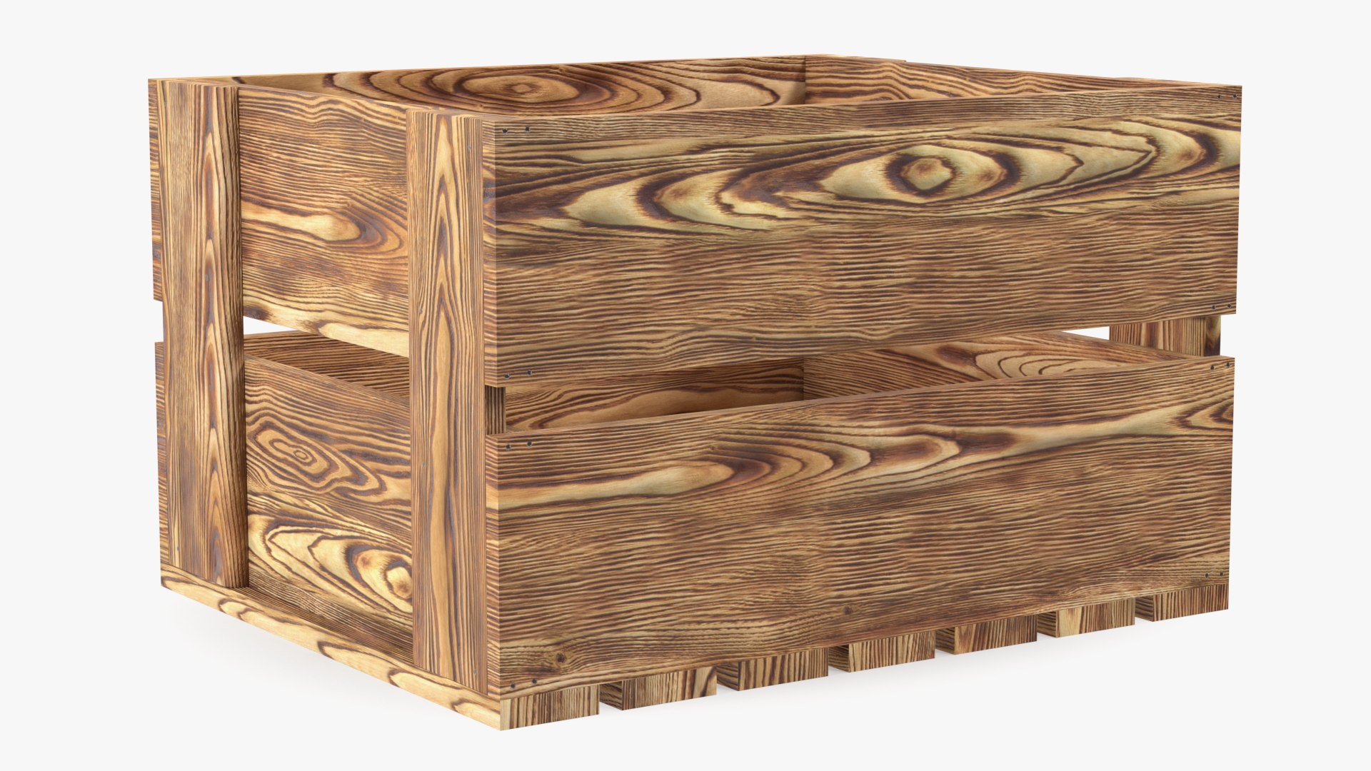 Large Scorched Wooden Packaging 3D - TurboSquid 1991699