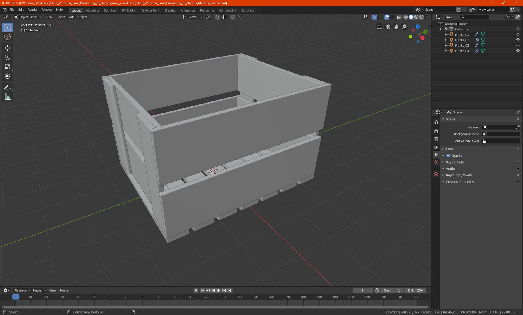 Large Scorched Wooden Packaging 3D - TurboSquid 1991699