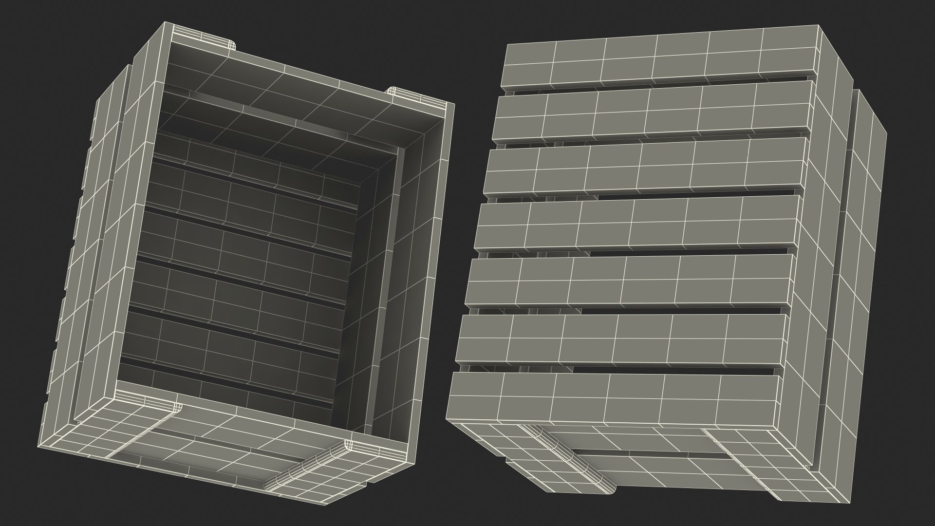 Large Scorched Wooden Packaging 3D - TurboSquid 1991699