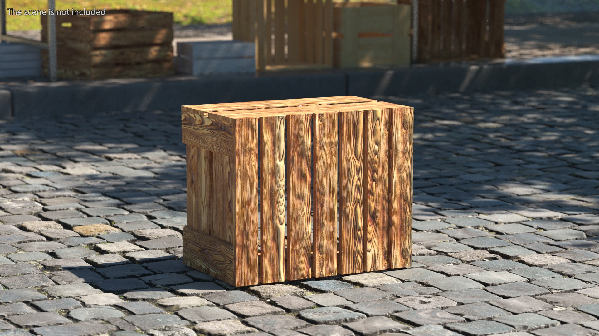 Large Scorched Wooden Packaging 3D - TurboSquid 1991699