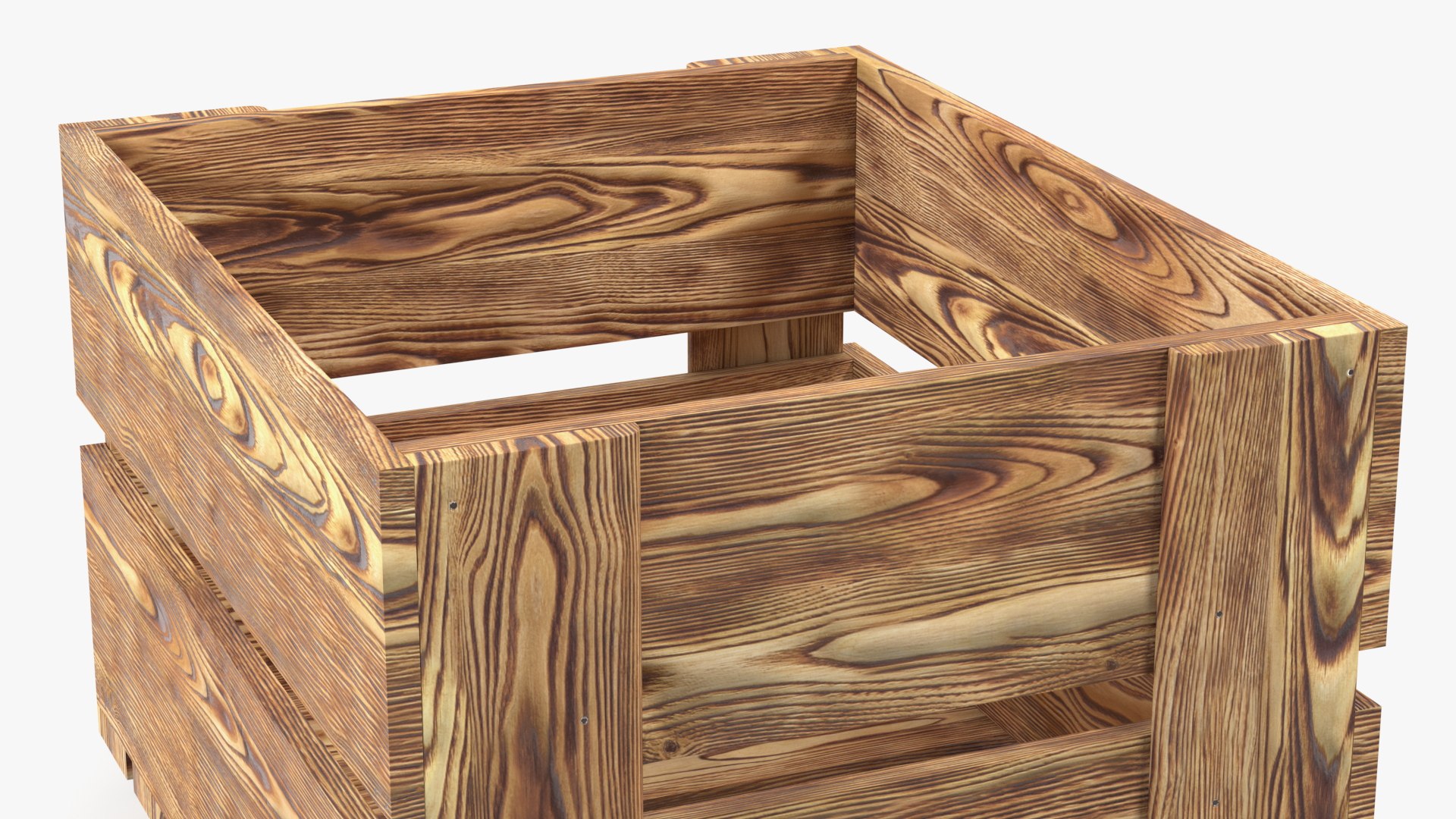 Large Scorched Wooden Packaging 3D - TurboSquid 1991699