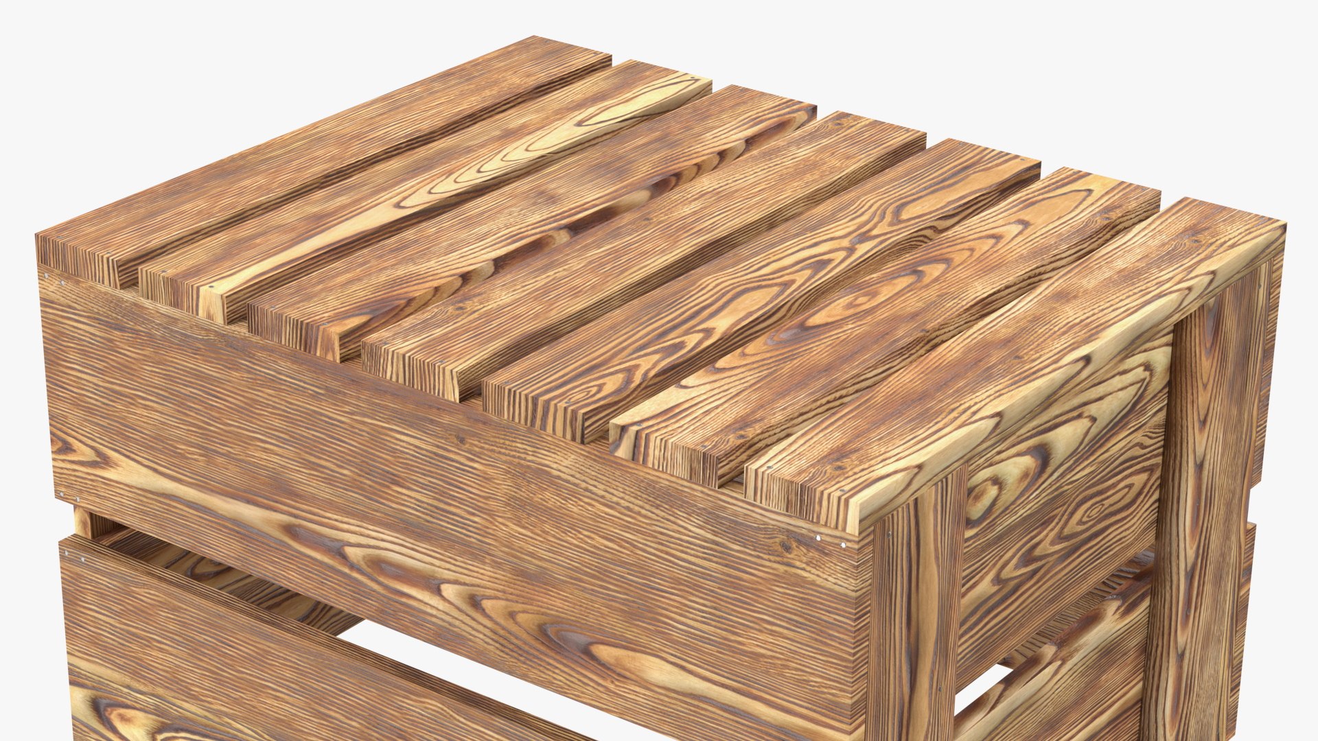 Large Scorched Wooden Packaging 3D - TurboSquid 1991699