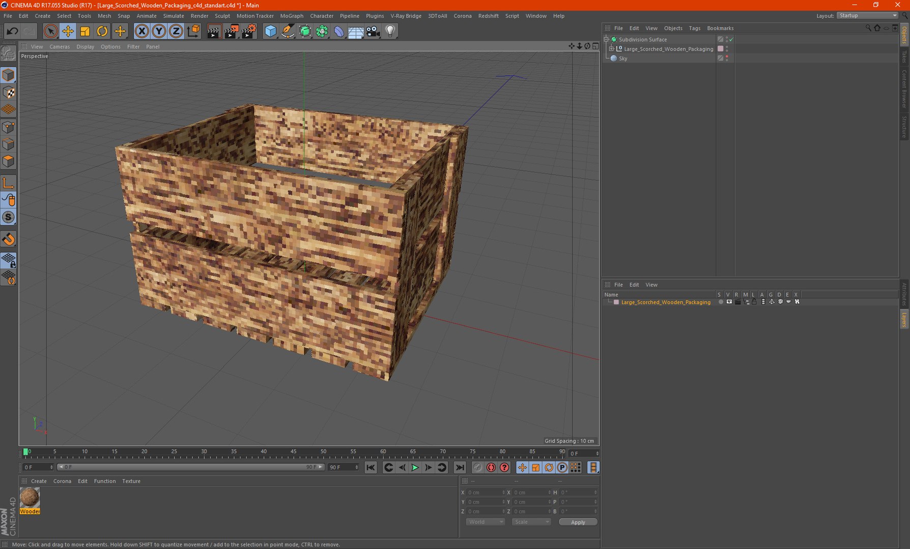 Large Scorched Wooden Packaging 3D - TurboSquid 1991699