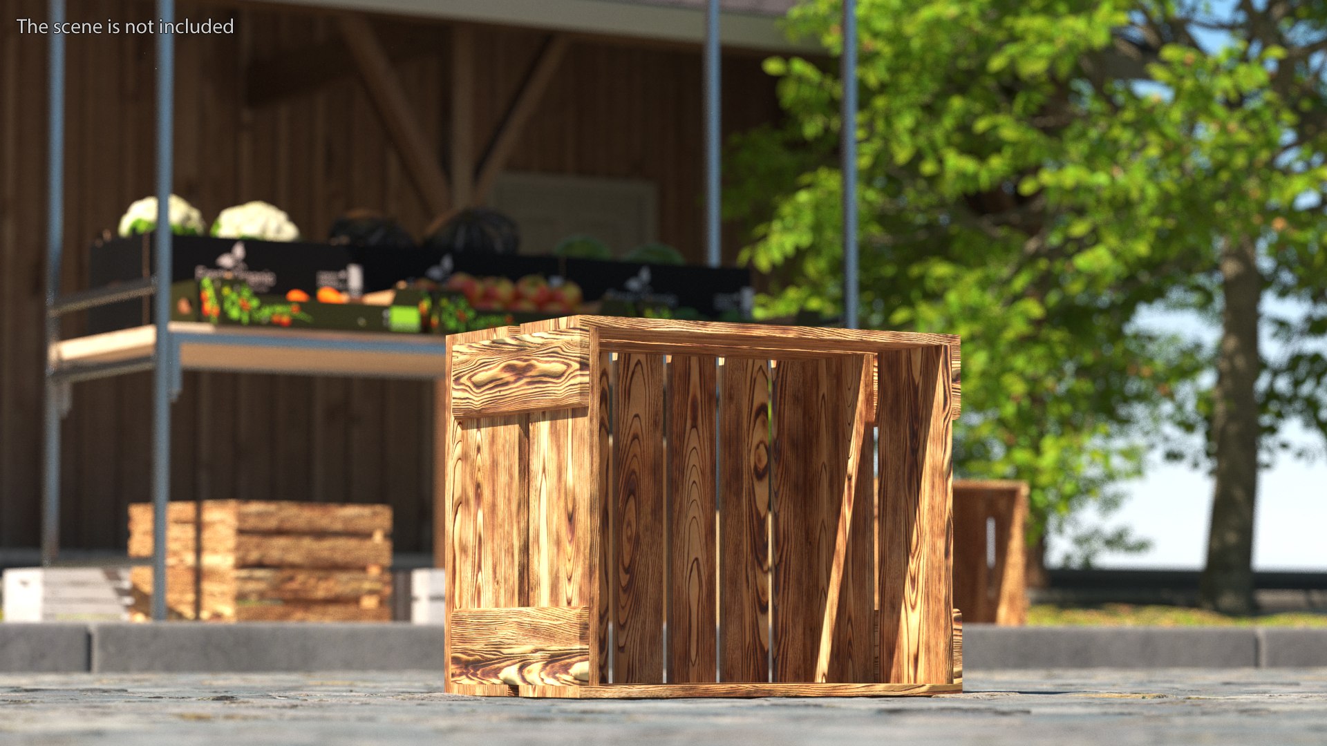 Large Scorched Wooden Packaging 3D - TurboSquid 1991699