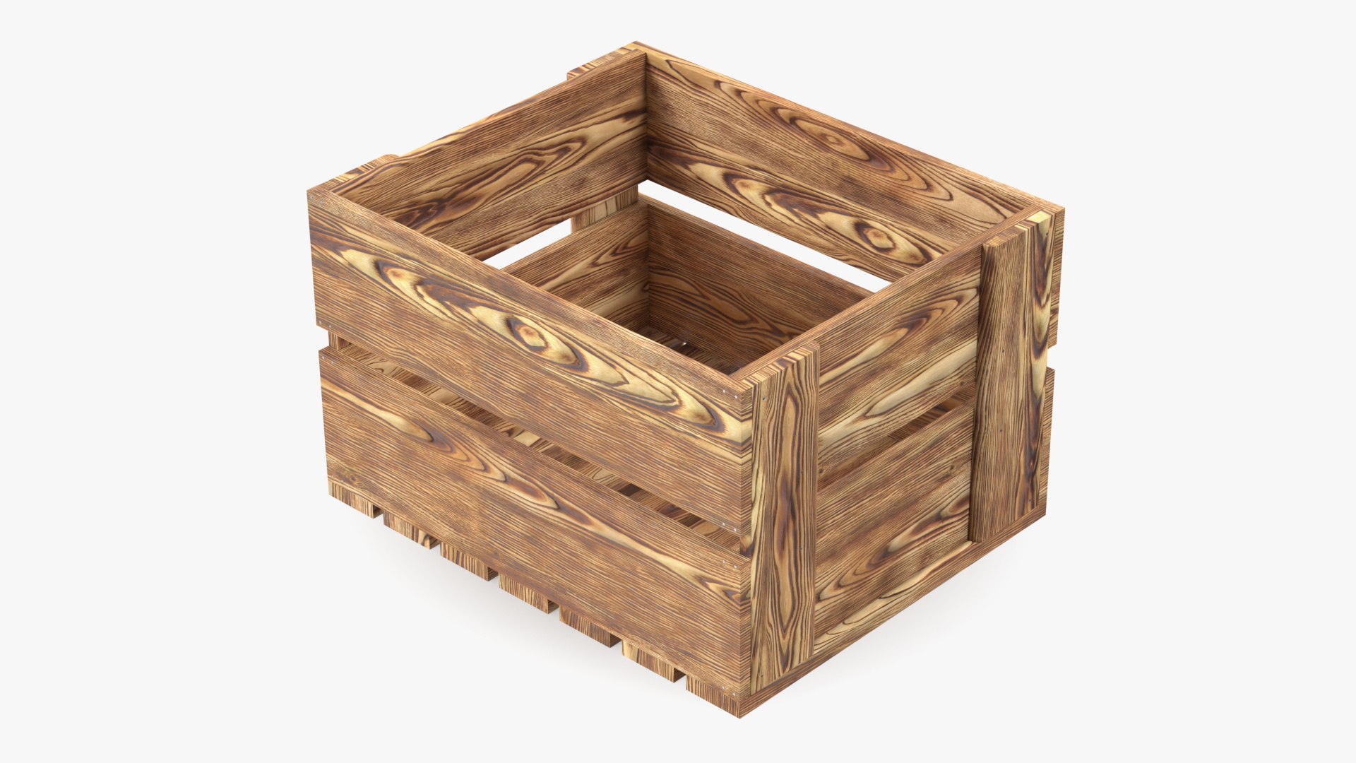 Large Scorched Wooden Packaging 3D - TurboSquid 1991699