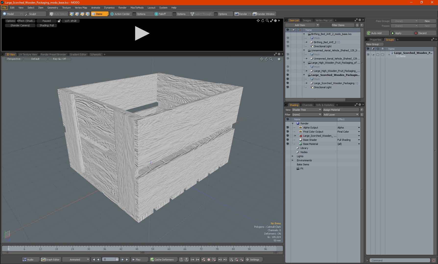 Large Scorched Wooden Packaging 3D - TurboSquid 1991699