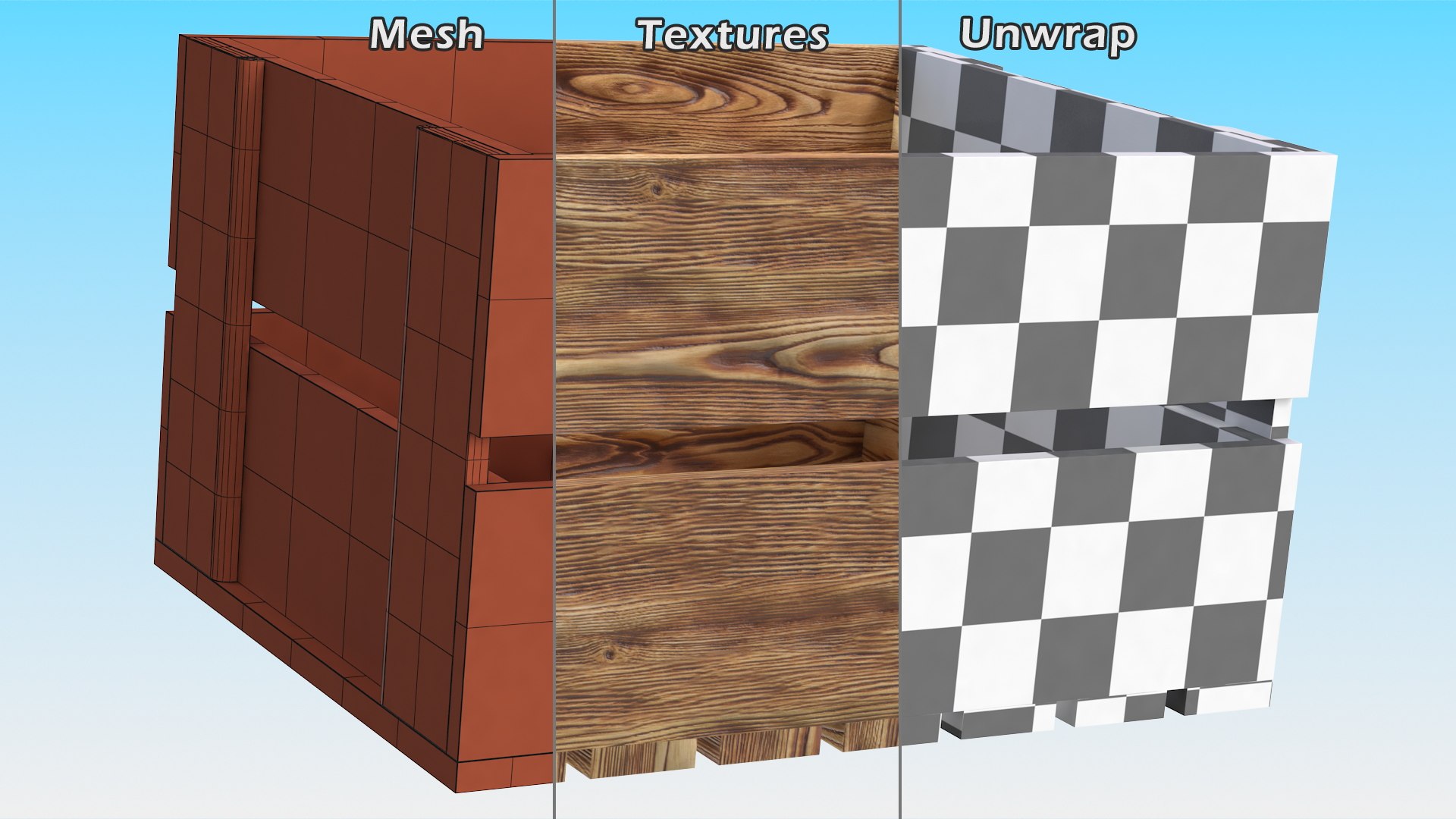 Large Scorched Wooden Packaging 3D - TurboSquid 1991699