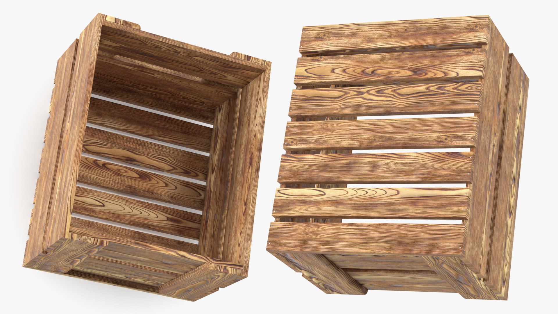 Large Scorched Wooden Packaging 3D - TurboSquid 1991699