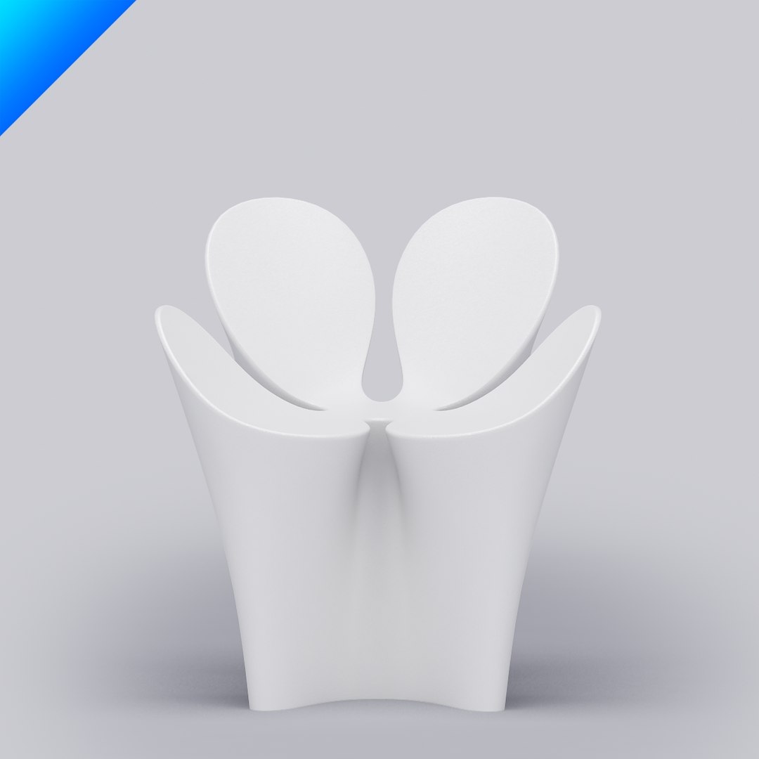 clover chair design ron arad 3d max