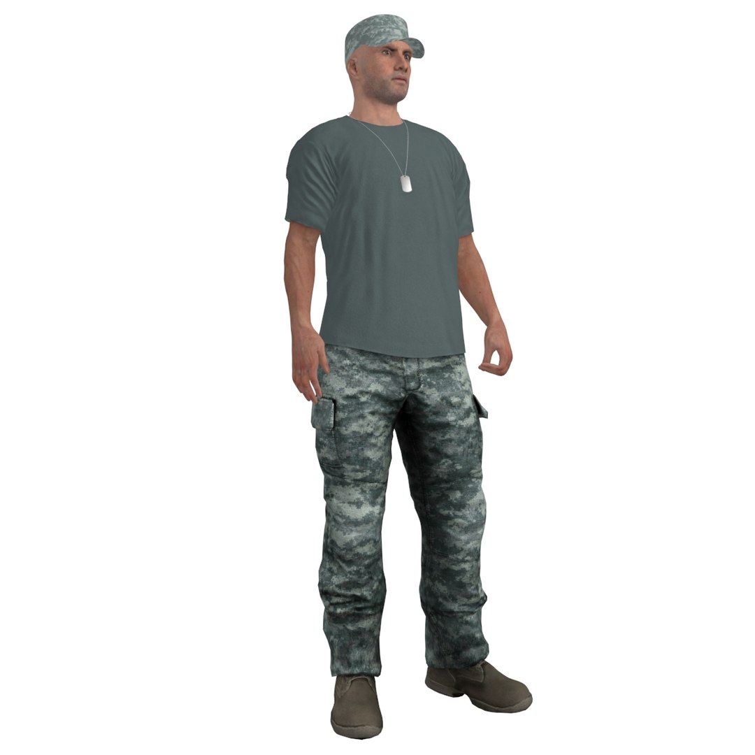3d Rigged Soldier S Hat