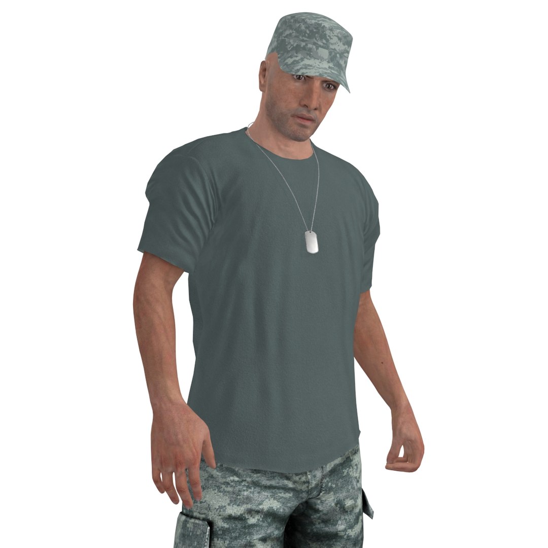 3d Rigged Soldier S Hat