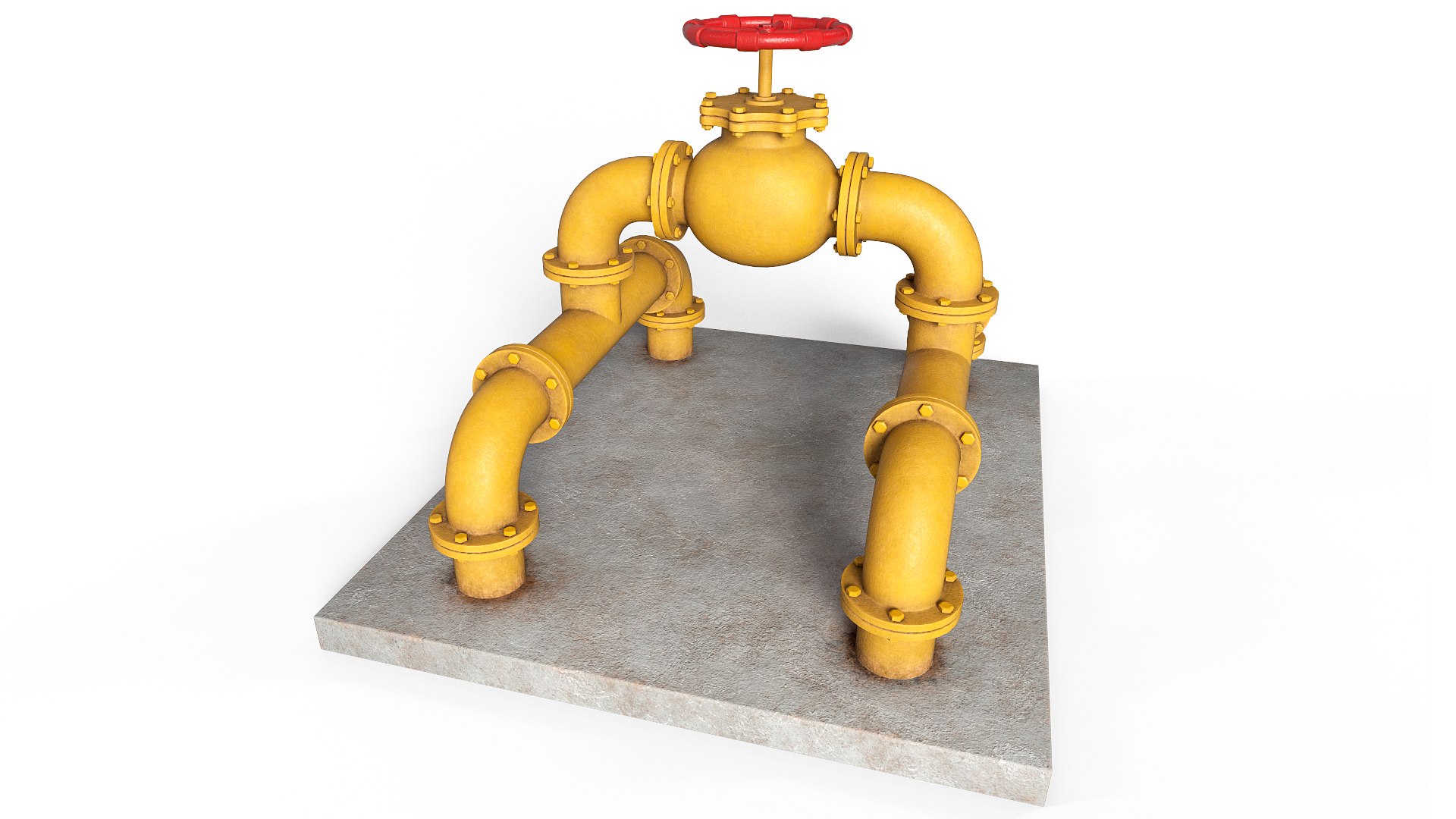 Valve And Pipe V2 3D Model - TurboSquid 1823827