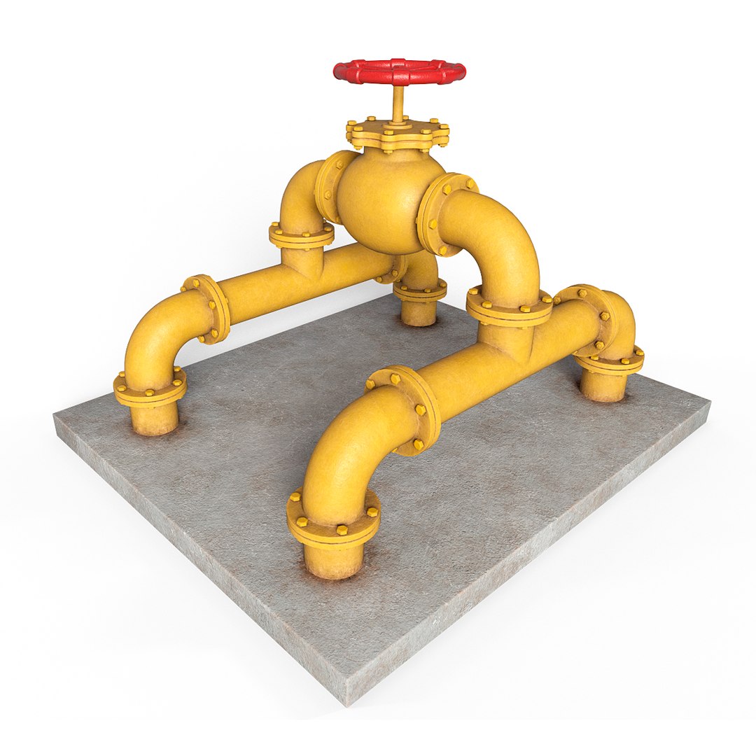 Valve And Pipe V2 3D Model - TurboSquid 1823827