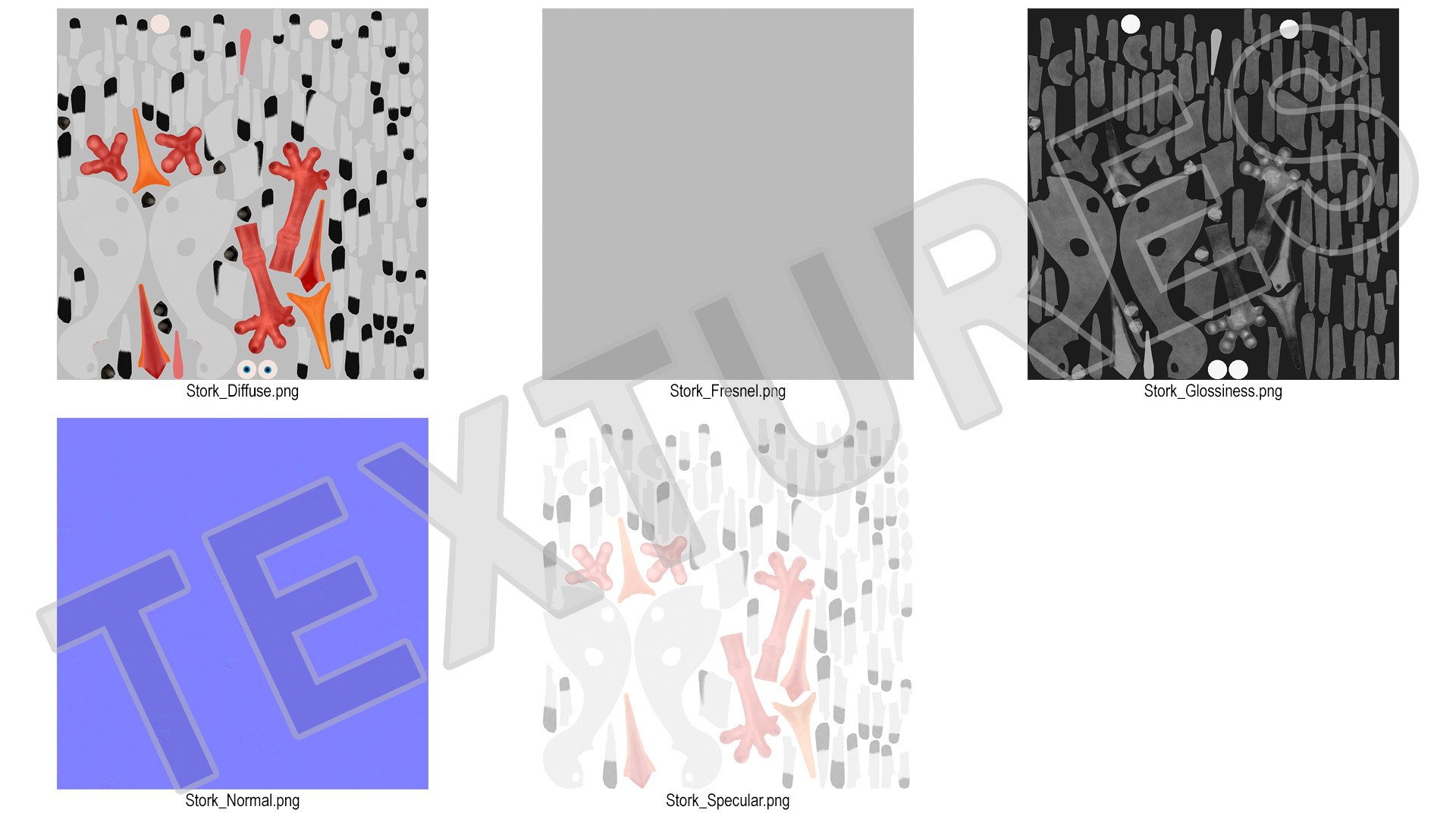 3D Stork Cartoon Walk Pose - TurboSquid 2083721