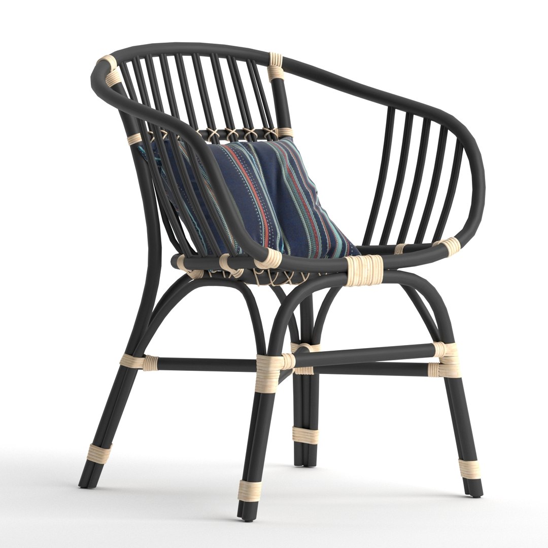 3d Model Chair Armchair Rattan Turbosquid 1614264