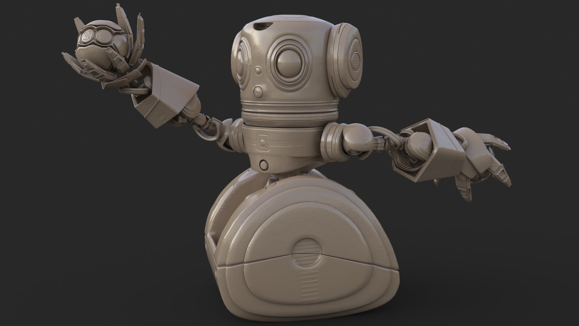 3D Cute Robot Clay Ai model - TurboSquid 2116337