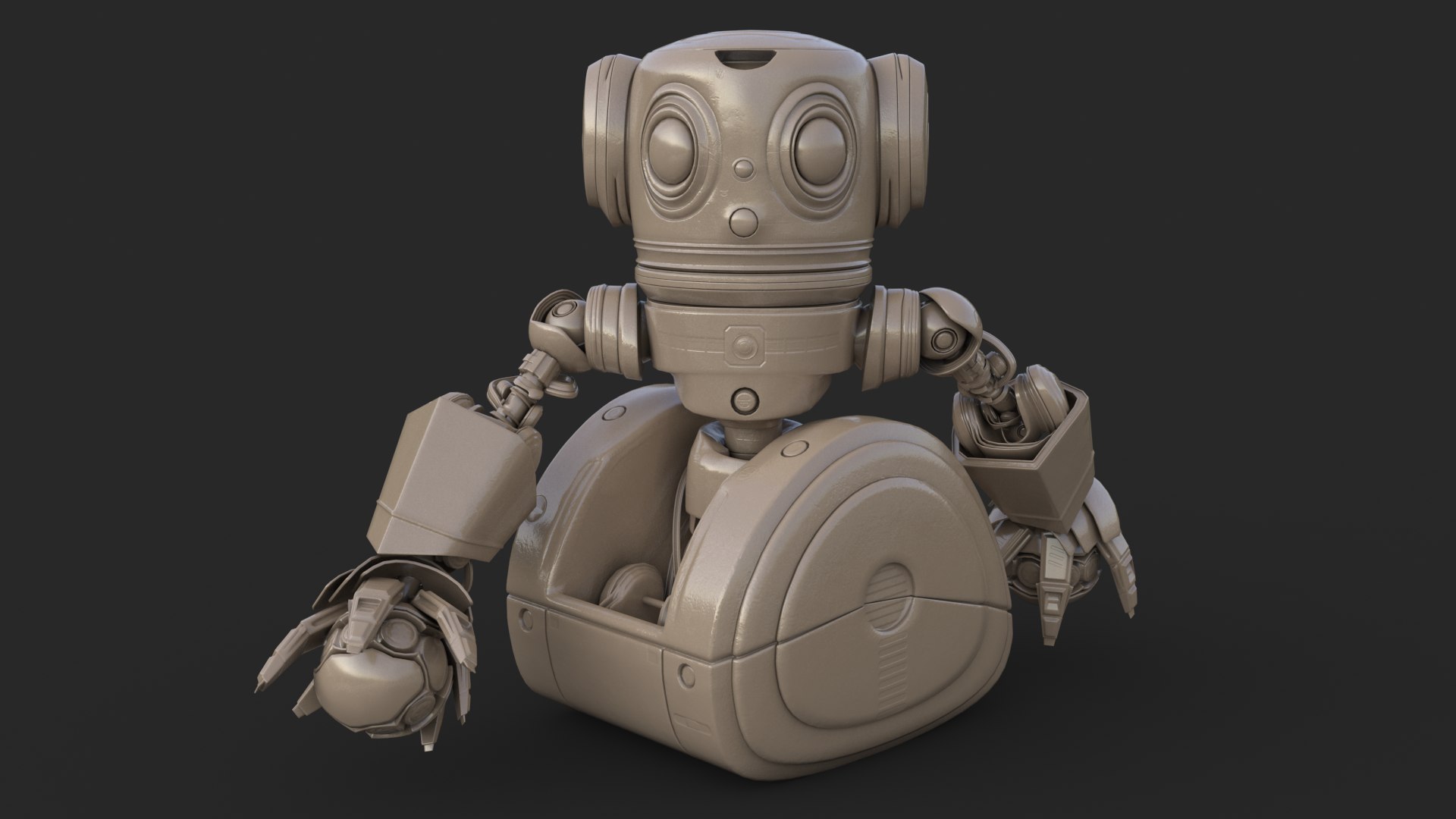 3D Cute Robot Clay Ai model - TurboSquid 2116337