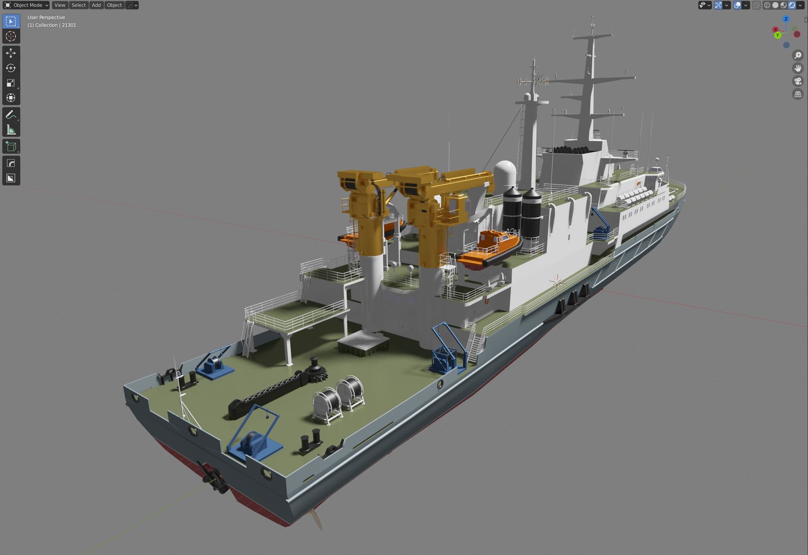 21301 Rescue Ship Model - TurboSquid 1809531